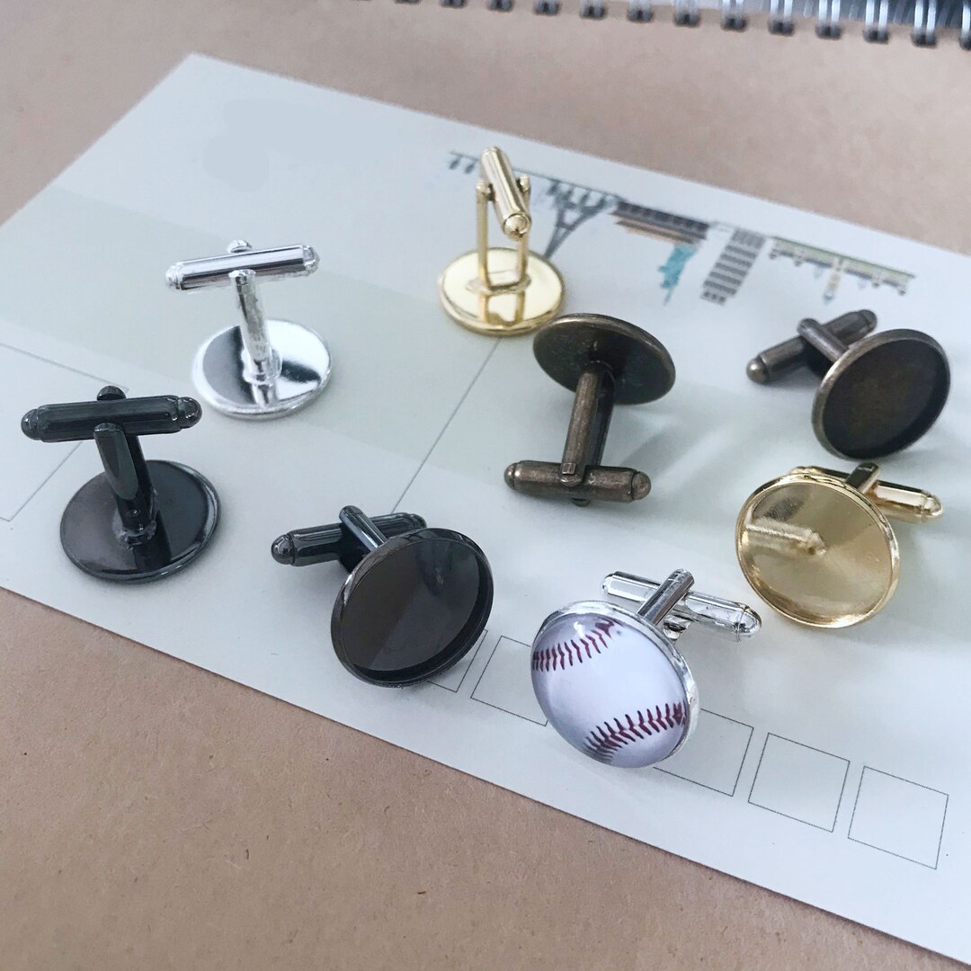 20 Pcs - Cufflinks Blanks ,cuff Link Tray Base ,12mm 14mm 16mm 18mm ...
