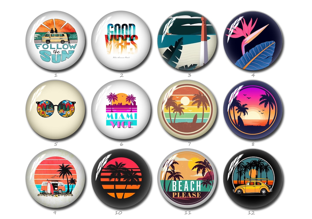 Tropical Beach Camp Cabochon,palm Tree Glass Dome,10mm 12mm 14mm 16mm ...