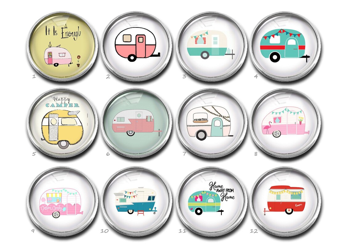 Caravan Cabochon,12/18/20mm Caravan Cars Snap Button Charm,10mm 12mm ...