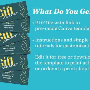 Editable Gift Certificate Template | Birthday or Christmas Gift Voucher ...