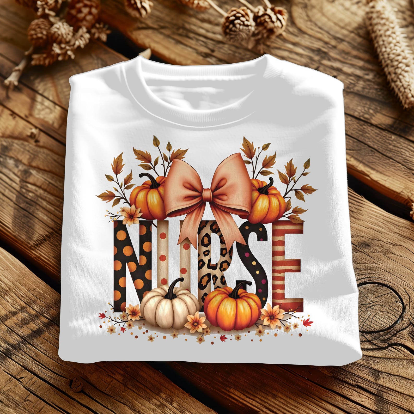 Fall Nurse Coquette PNG - Digital Download for Nursing , Cute Autumn ...
