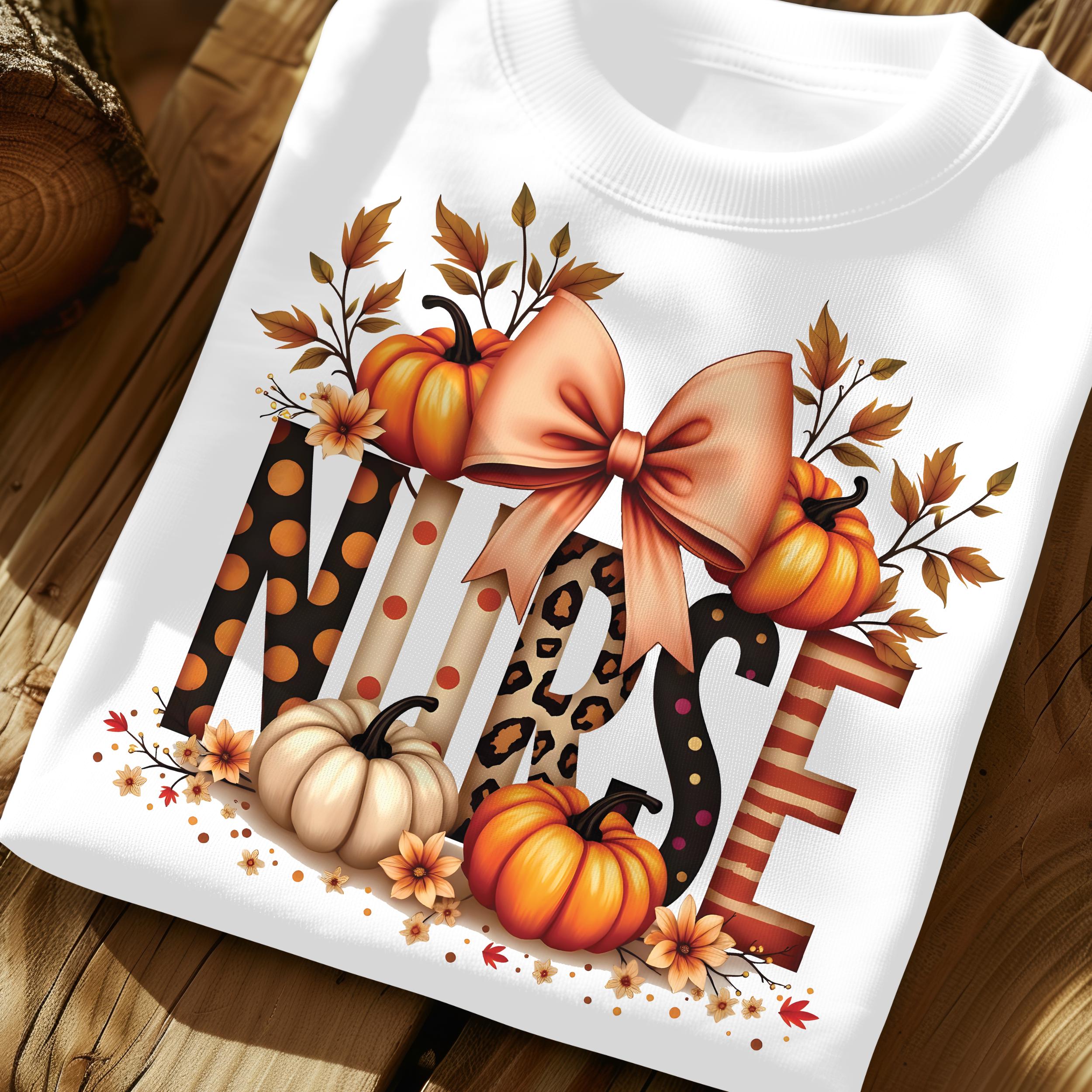 Fall Nurse Coquette PNG - Digital Download for Nursing , Cute Autumn ...