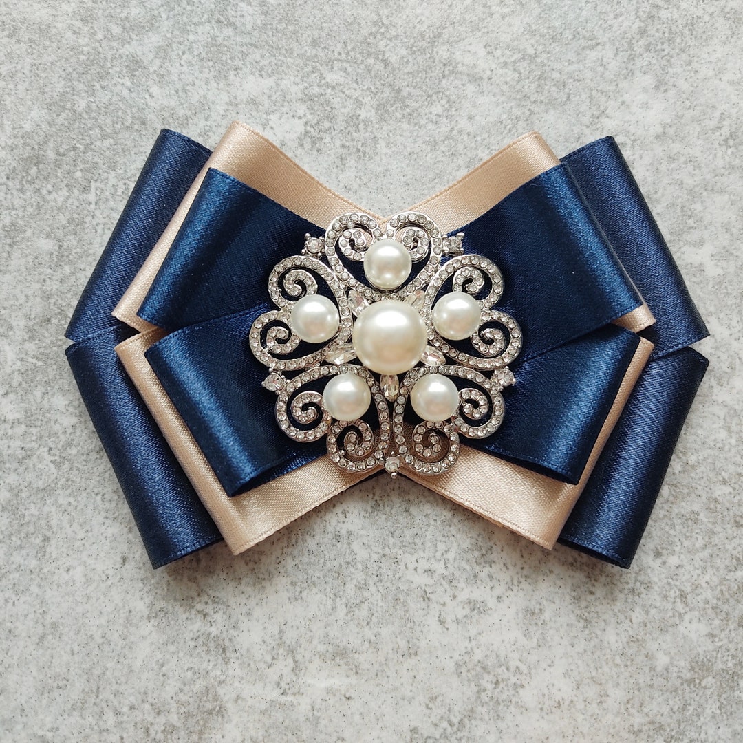 Gorgeous Beige Vintage Brooch | Women Satin Brooch | Pearl Brooch ...