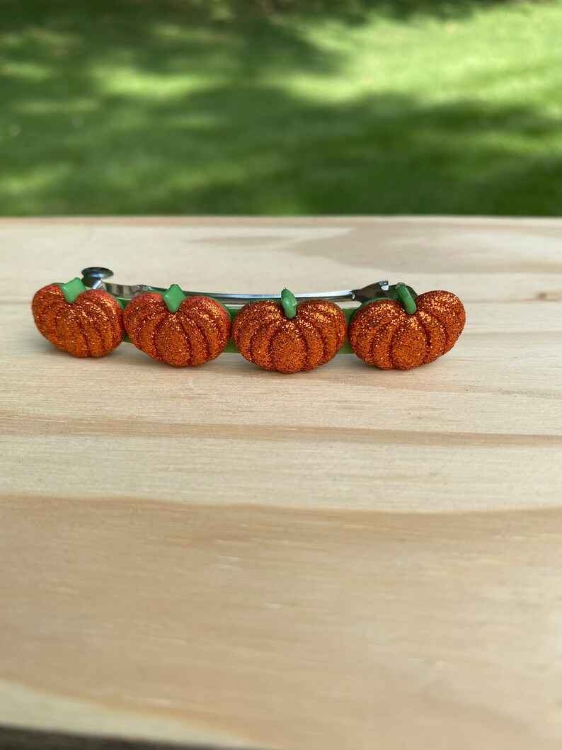 Pumpkin Hair Barrette, Pumpkin Hair Clip, Halloween Costume Hair ...