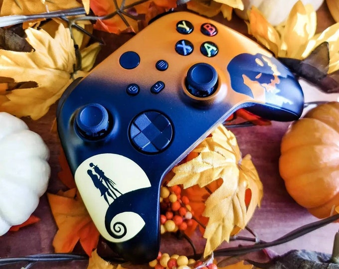 Custom Painted Nightmare Before Christmas Themed Controller Jack and ...
