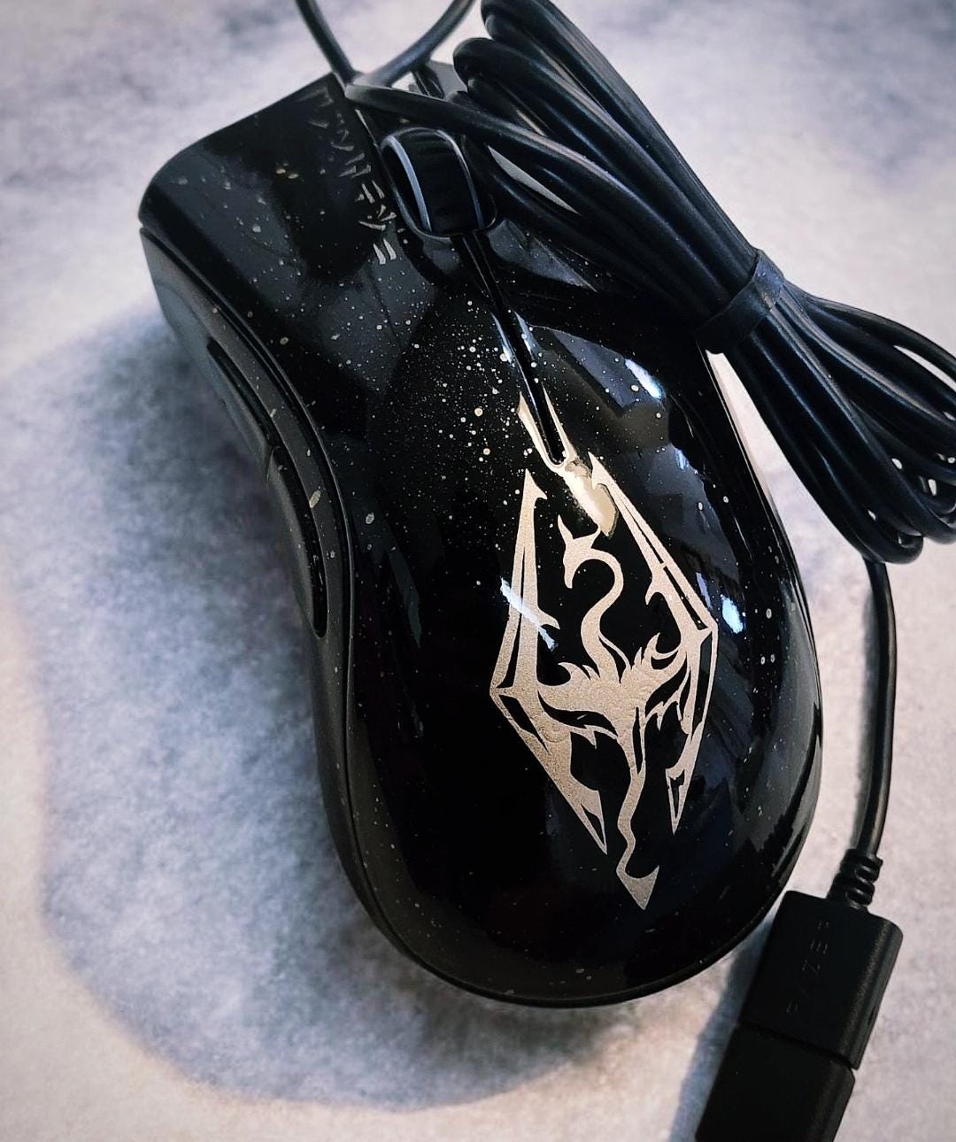 Custom Painted Skyrim Themed Computer PC Desktop Mouse - Etsy