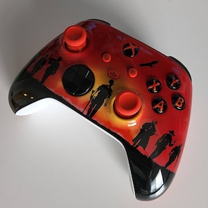 Custom Painted Controller, Western Sunset RDR2 Themed, for Xbox - Etsy