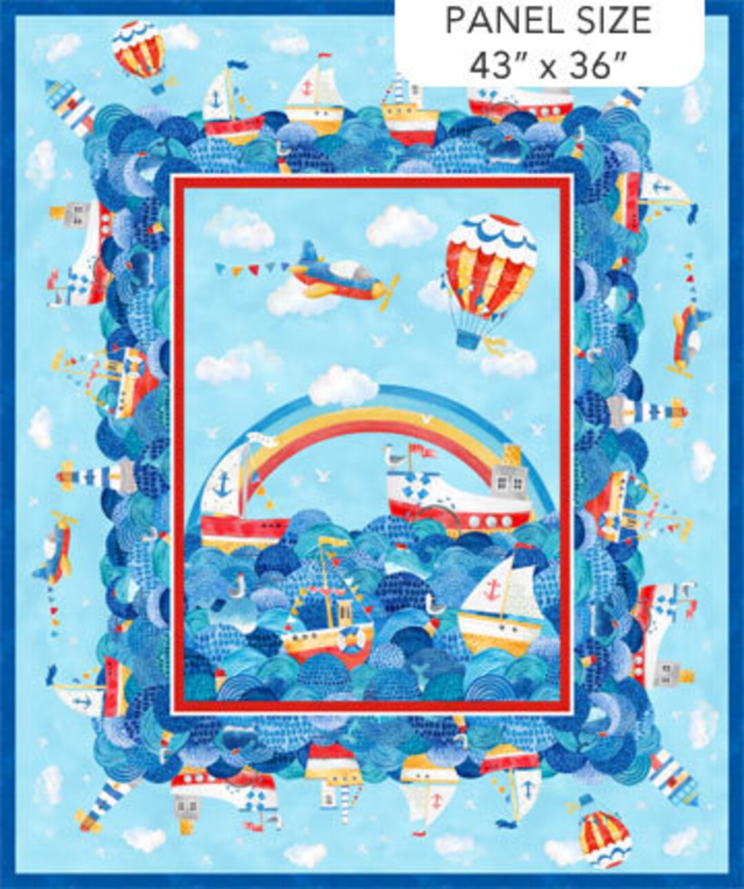 Nautical Quilt Panel - Out to Sea Kids Quilt Panel by Northcott - Etsy