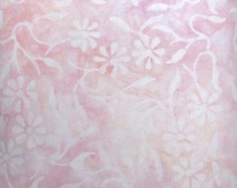 Pink Floral Batik Fabric - Etsy