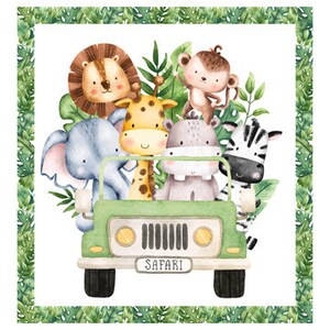 Wee Safari Fabric Quilt Panel , Deborah Edwards, Northcott Studio by ...