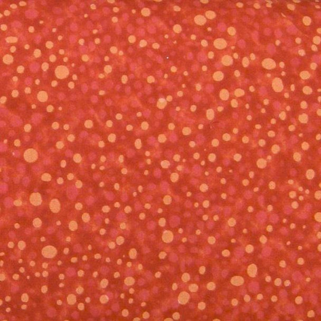 Red Tonal Polka Dots Cotton Fabric, P & B, by the HALF YARD, Continuous ...