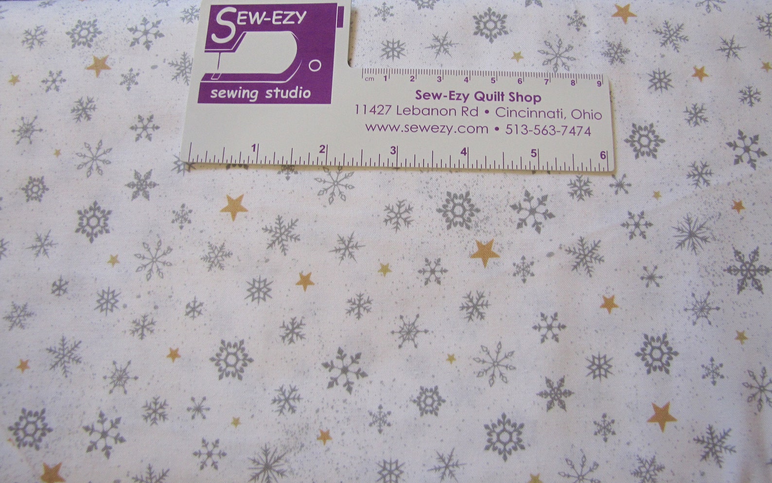 Snowflakes Cotton Fabric- Gray and Gold ,woodland Wonder,qt Fabric, by ...