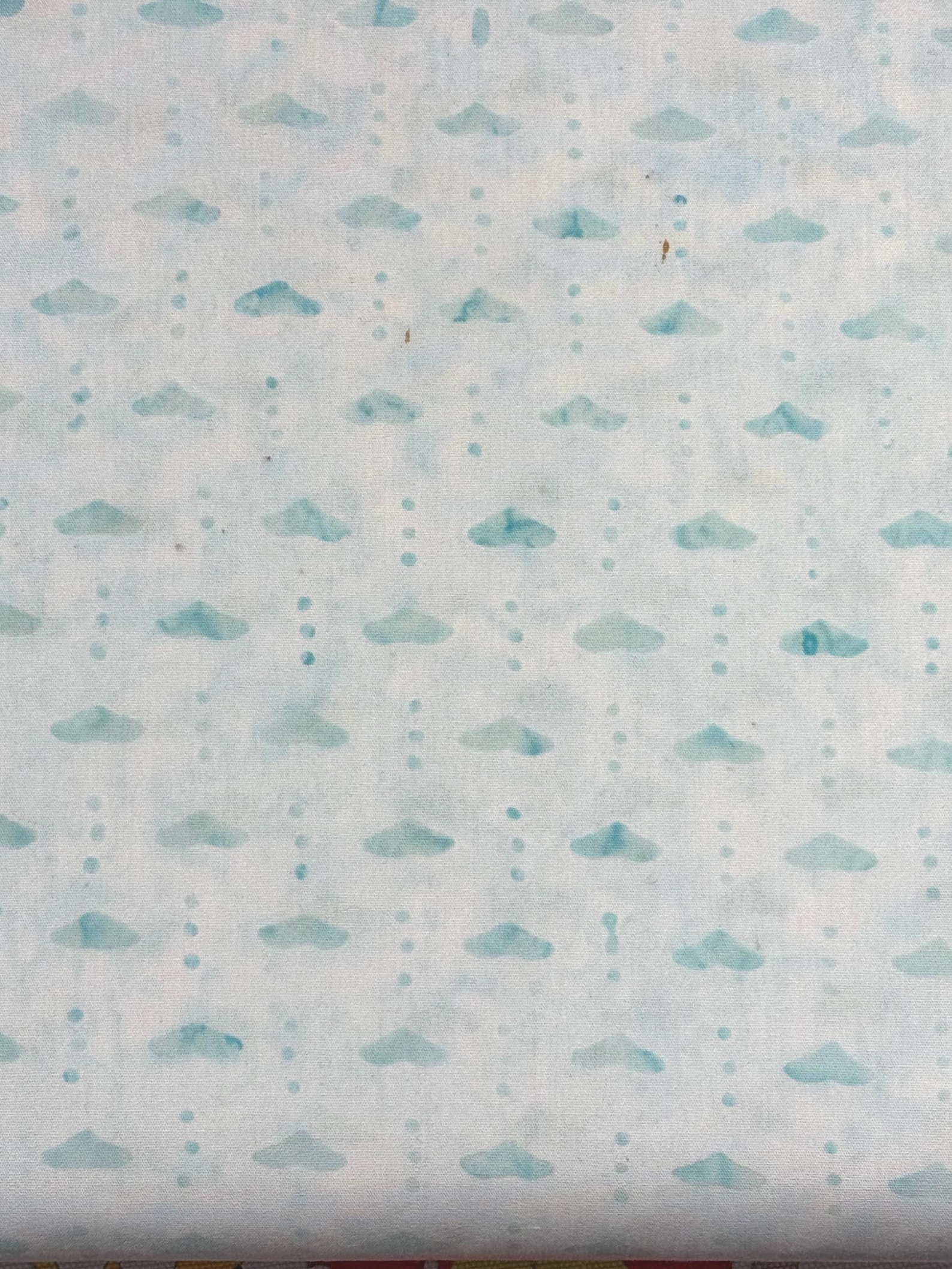 Blue Seafoam Batik Cotton Fabric, Water Dots, Home Decor Quilting ...
