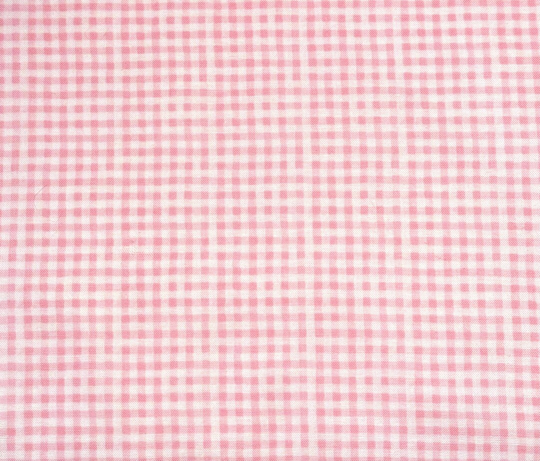 Pink Gingham Cotton Fabric , Windham, by the HALF YARD ,continuous Cuts ...