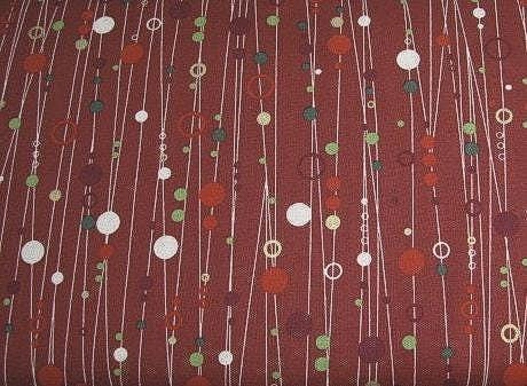 Deep Red Dot Cotton Fabric, Gold Metallic Dots, Hoffman, by the YARD ...