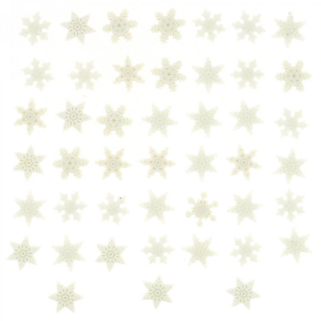 Itty Bitty Snowflake Button Pack Dress It Up - Etsy