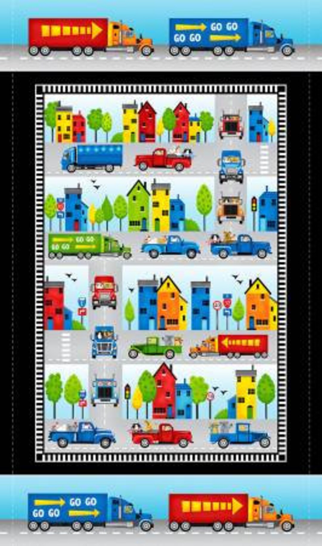 Kid's Go-go Fabric Panel, Child's Panel, Henry Glass - Etsy