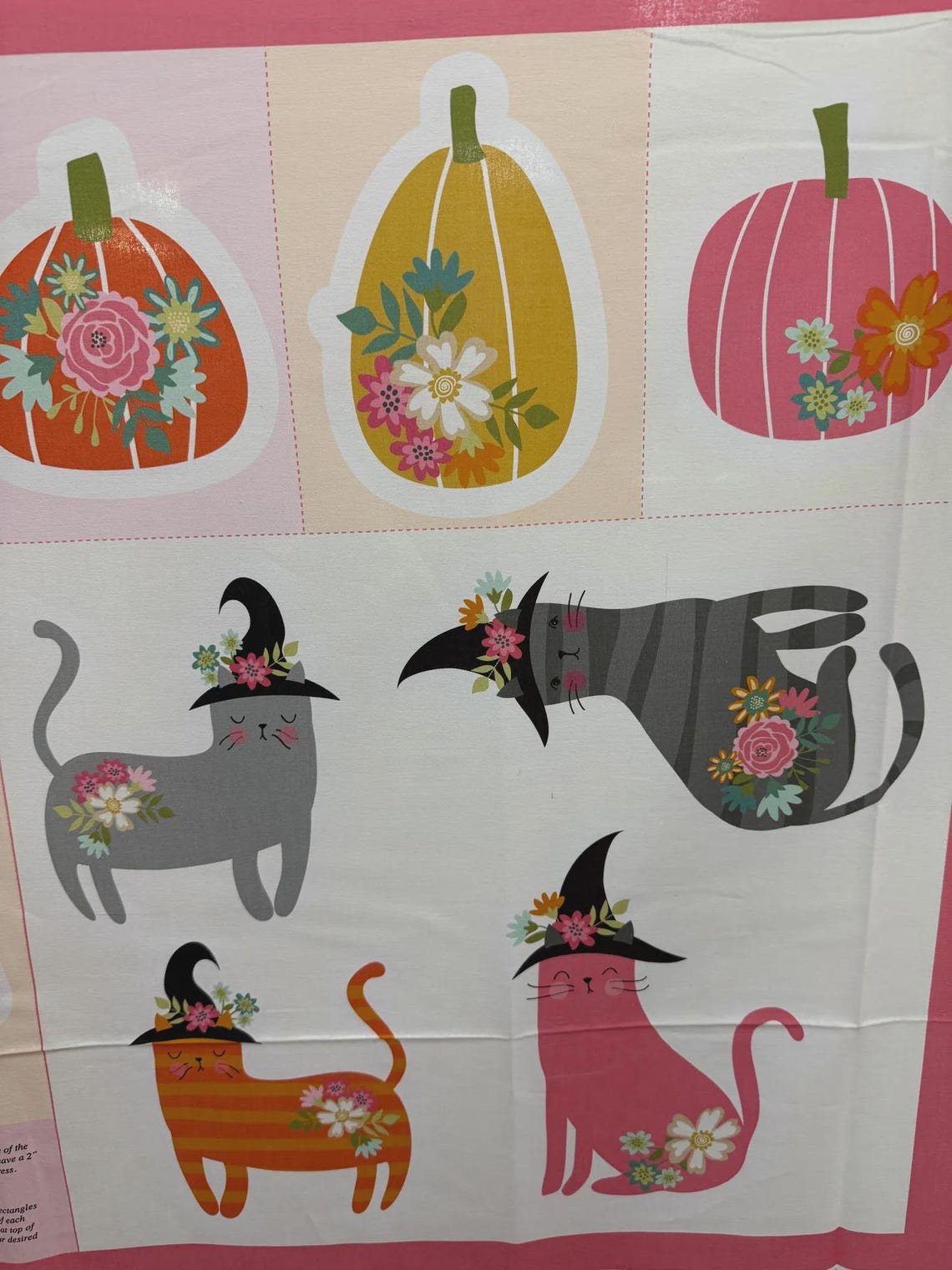 Halloween Witch and Cat Cotton Fabric Panel, Kitty Loves Poppie,pillow ...