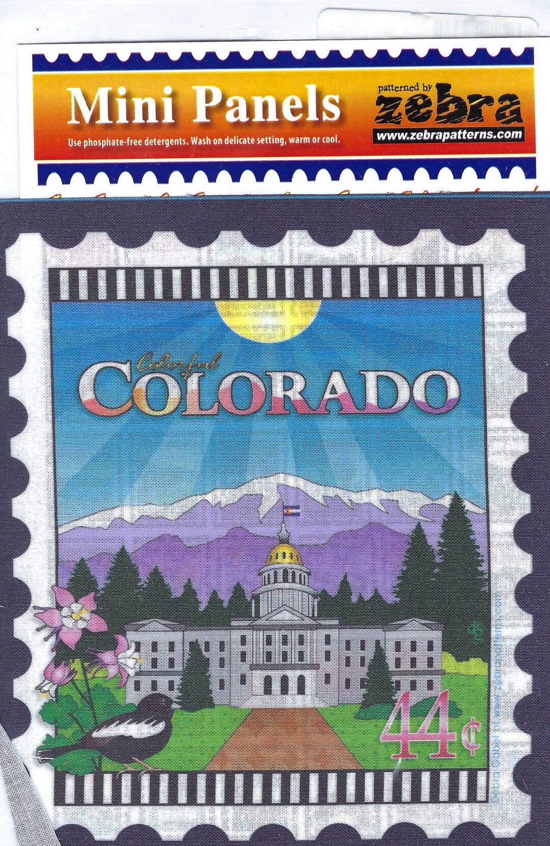 Mini Fabric Panel ,colorado Fabric Stamp Zebra - Etsy