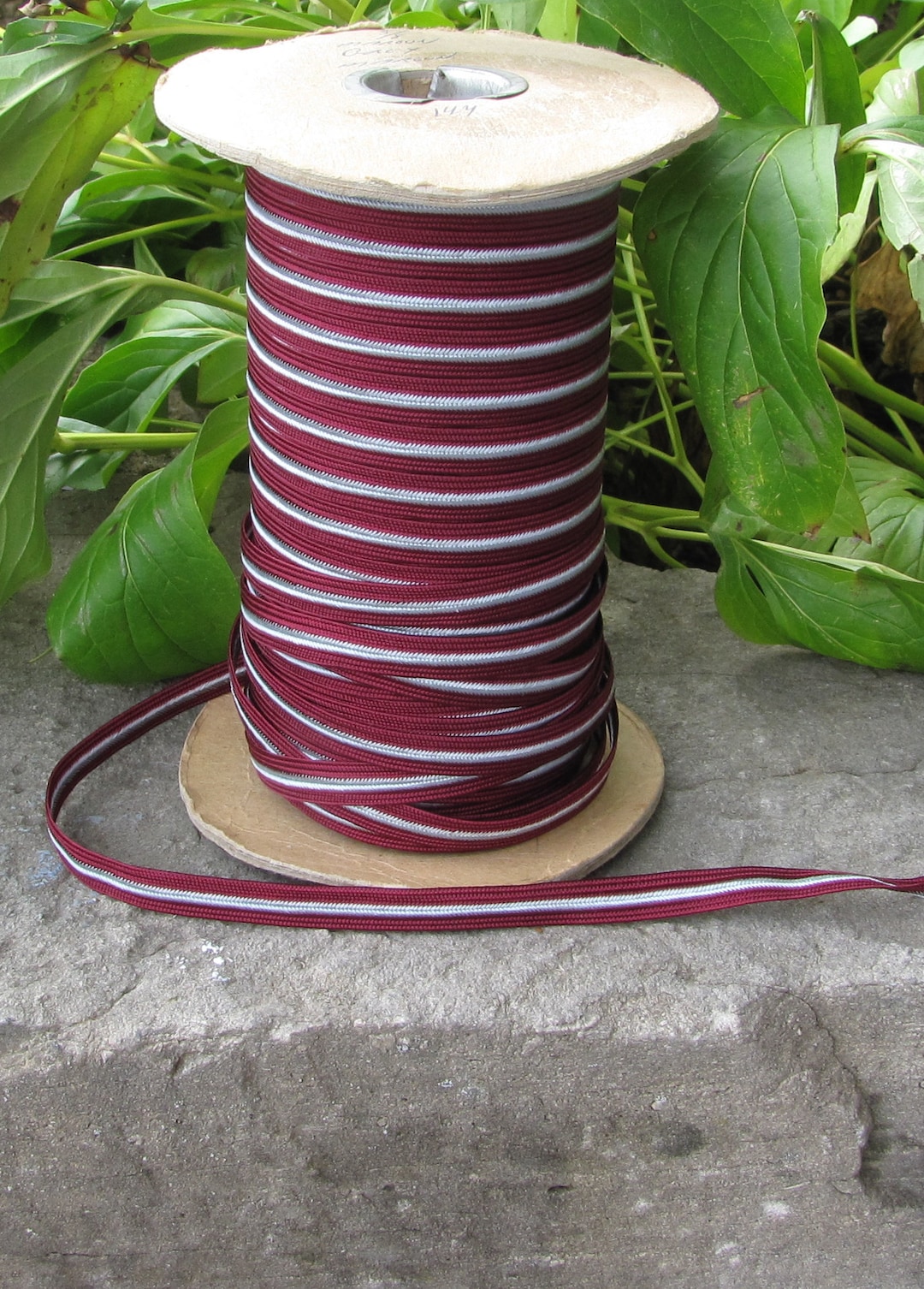 Rayon Braid Trim, Macron and Gray, Vintage Trim by the Yard,continuous ...