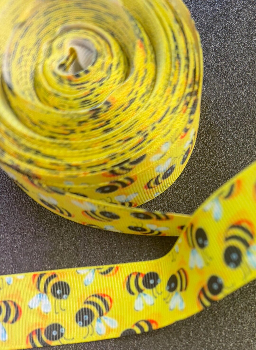 Bee Grosgrain Ribbon - Yellow and Black- 7/8" , per Yard,decorative for ...