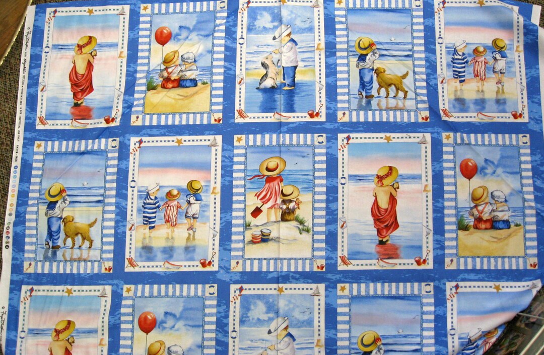 Beach Quilt Panel by Elizabeth Studio: Seaside Serenity Collection - Etsy