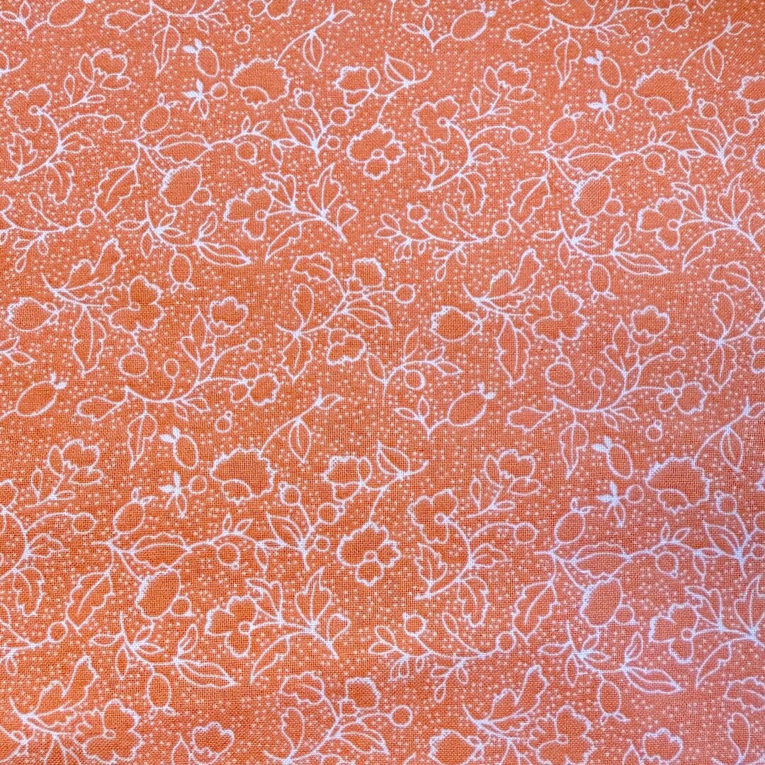 Peachy Floral Cotton Fabric,positively Pastel, by the HALF YARD , Home ...