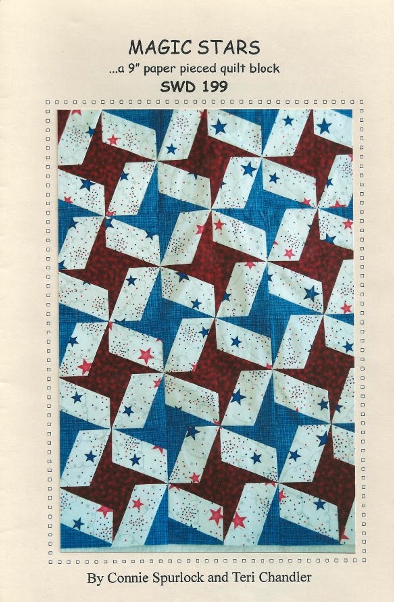 Sale Paper Pieced Star Quilt Pattern Magic Stars Swd 199 - Etsy