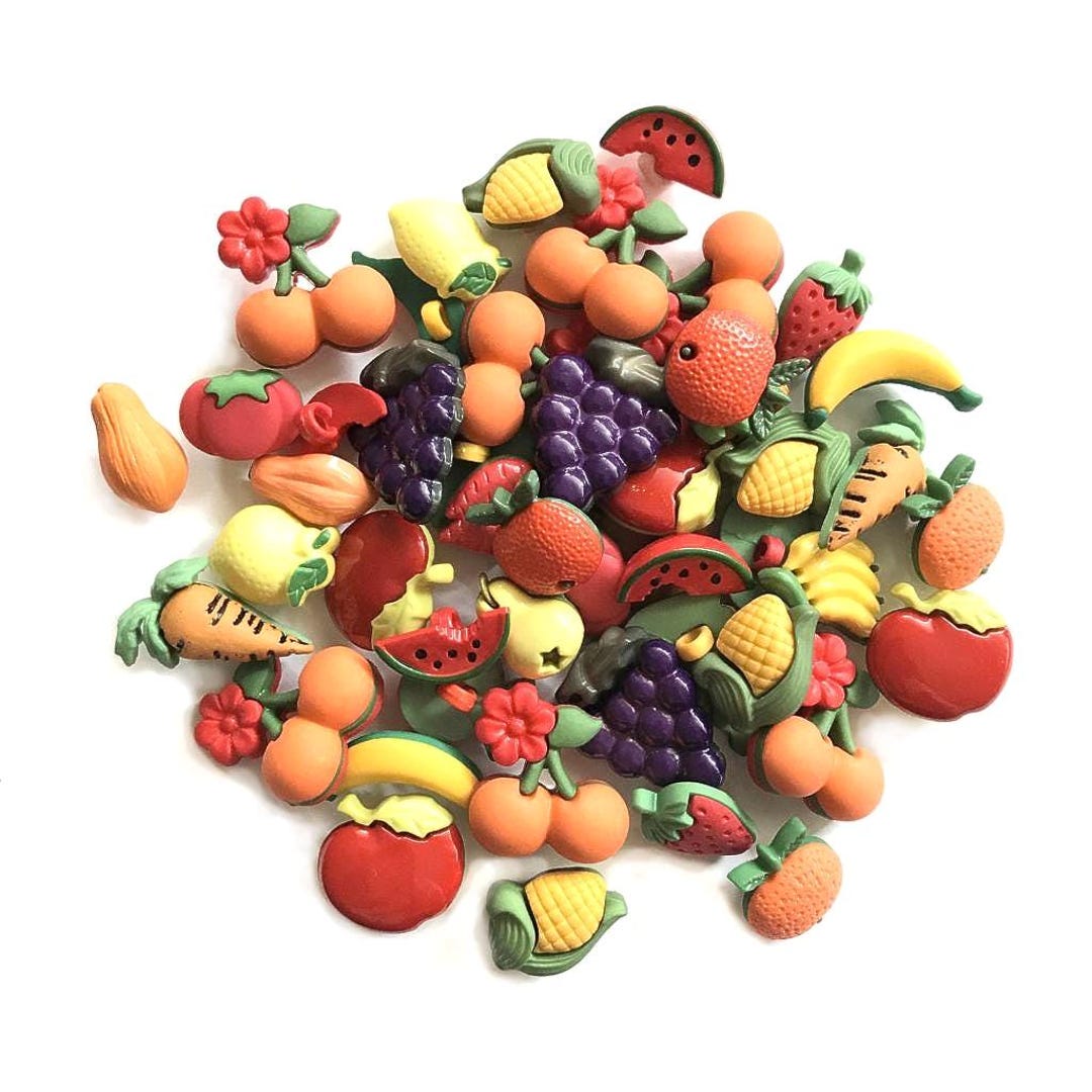 Fruits and Veggie Grab Bag Button Pack- Buttons Galore -scrapbooking ...