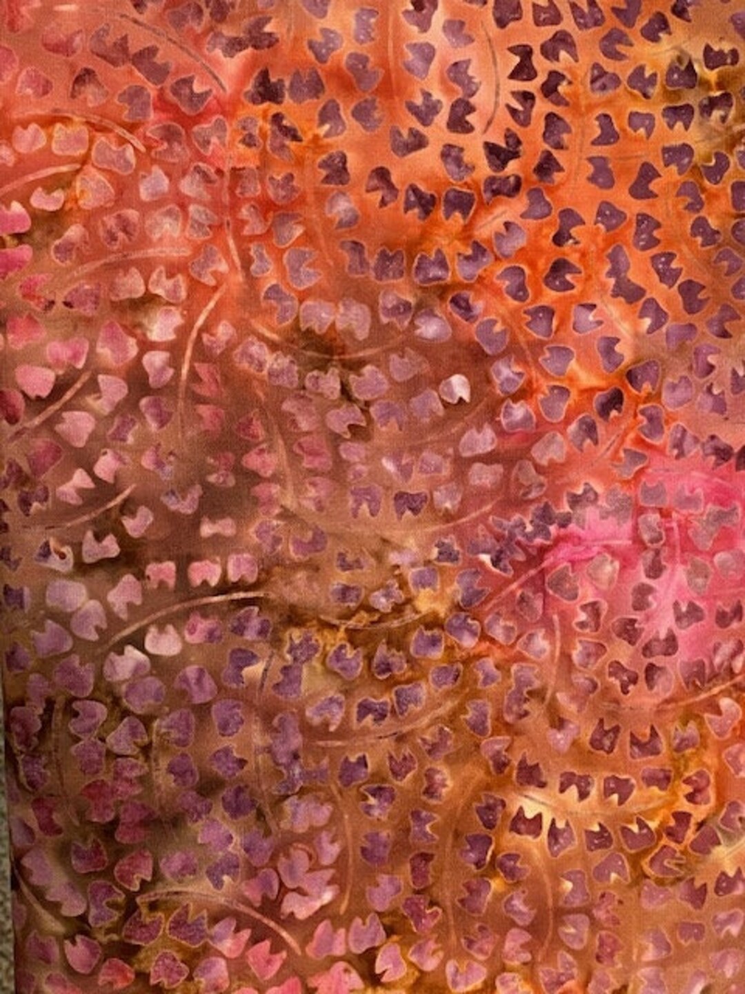 Hand-dyed Rich Autumn Red Batik Fabric by the Yard, Premium Quilter ...