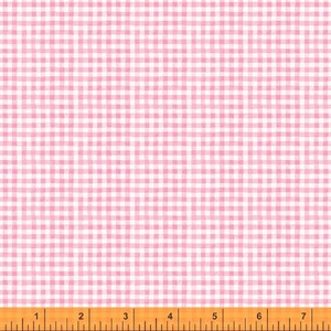 Pink Gingham Cotton Fabric , Windham, by the HALF YARD ,continuous Cuts ...