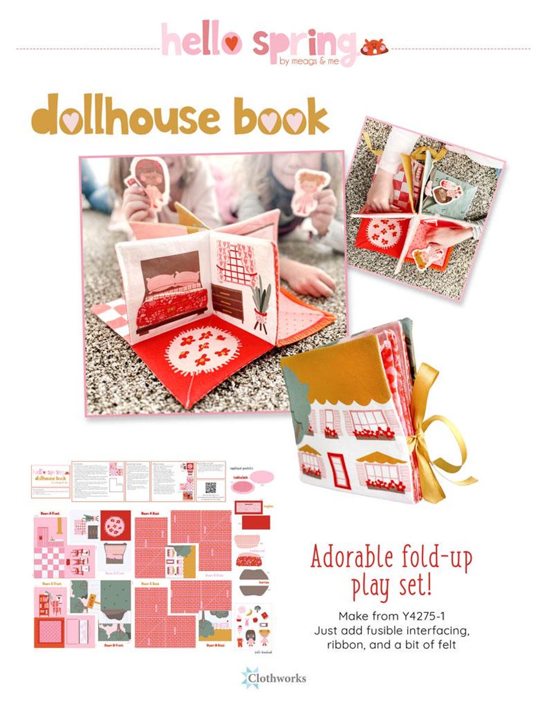 Hello Spring Dollhouse Quilt Panel -by Clothworks- Perfect for a Gift ...