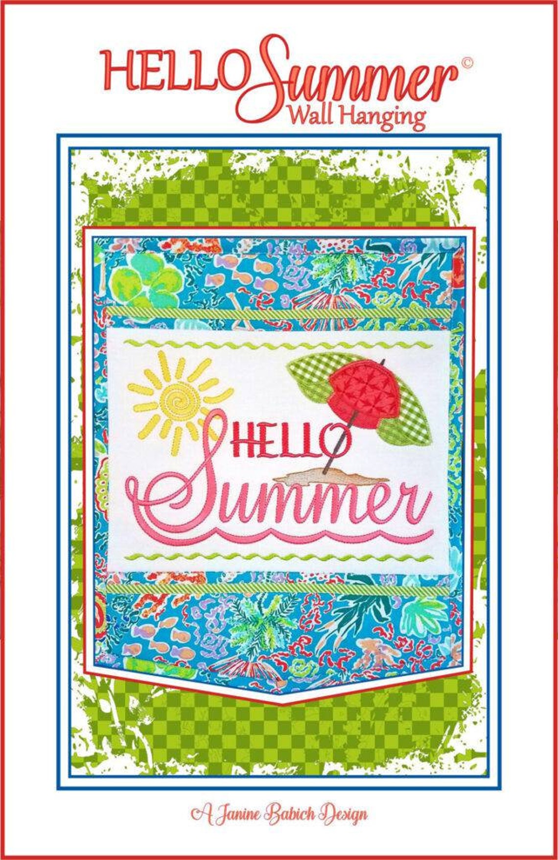 Hello Summer- Table Top Display Machine Embroidery Designs by Janine ...