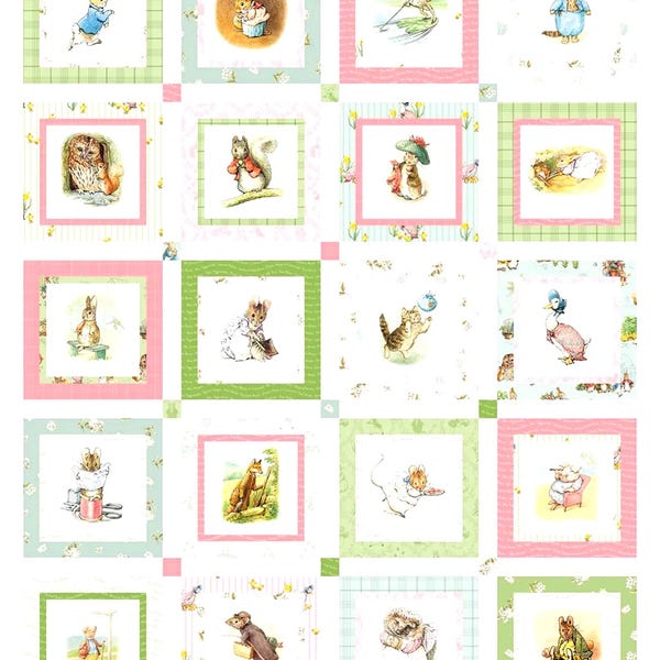 Rabbit Print Fabric - Etsy