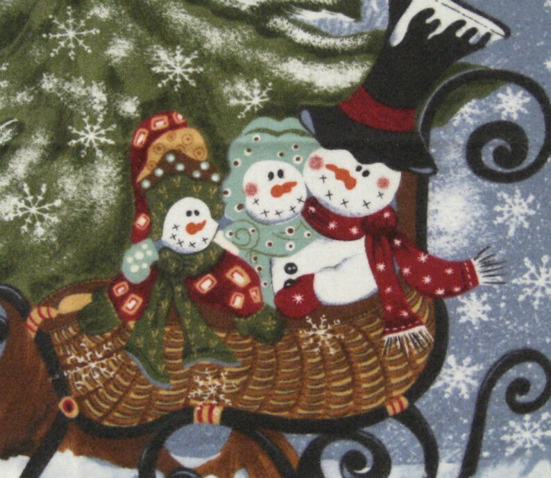 Flannel Quilt Panel ,snowman, Pearl Krush - Etsy
