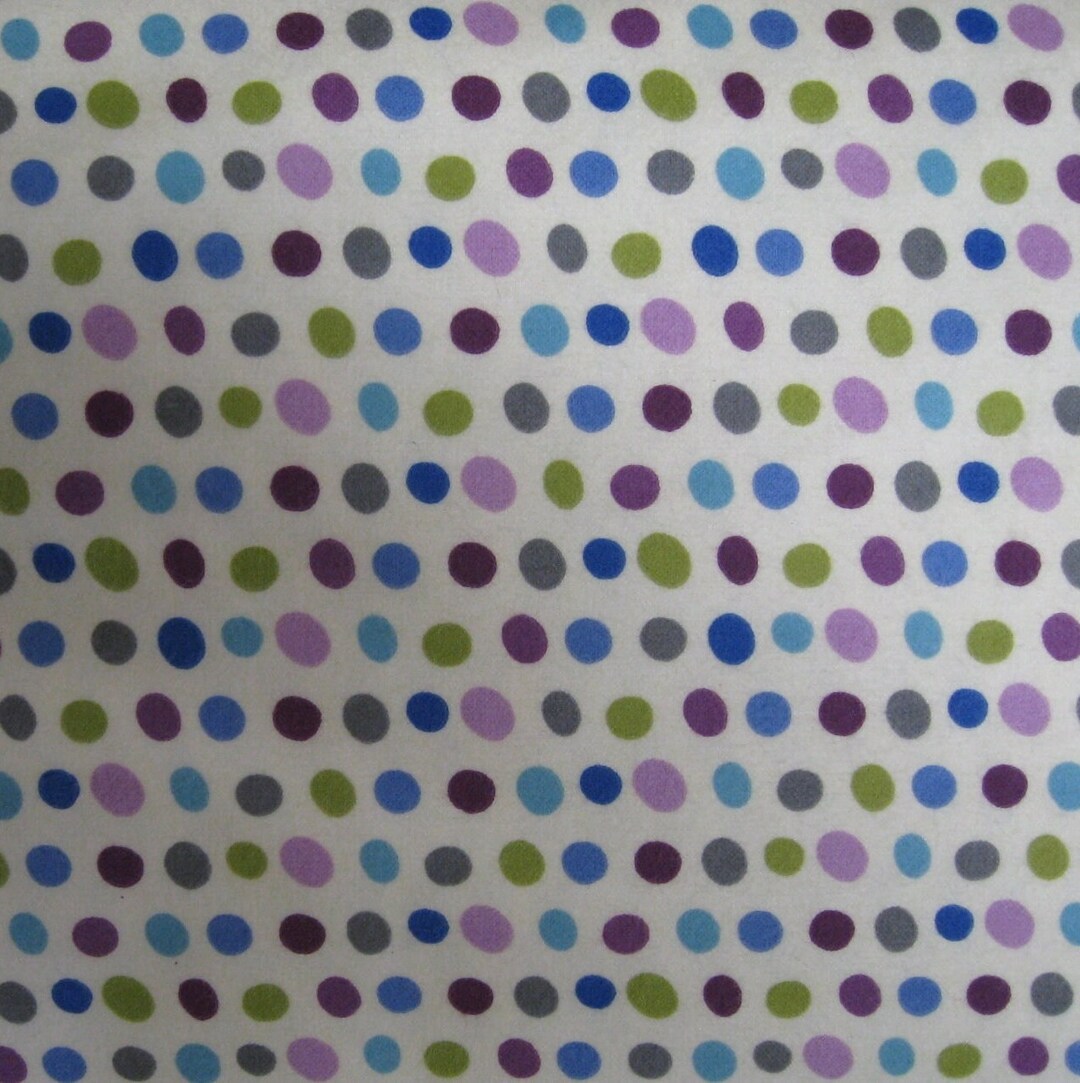 FLANNEL Shades of Purple Polka Dots Fabric, Robert Kaufman Cotton by ...