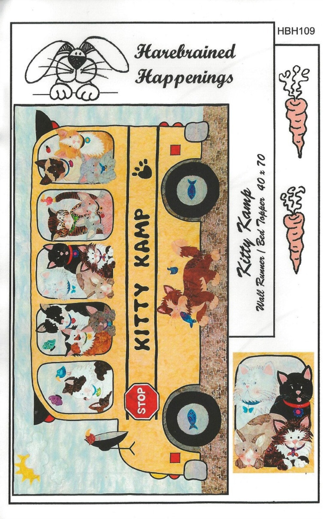 Cat Quilt Quilting Pattern, Kitty Kamp - Etsy