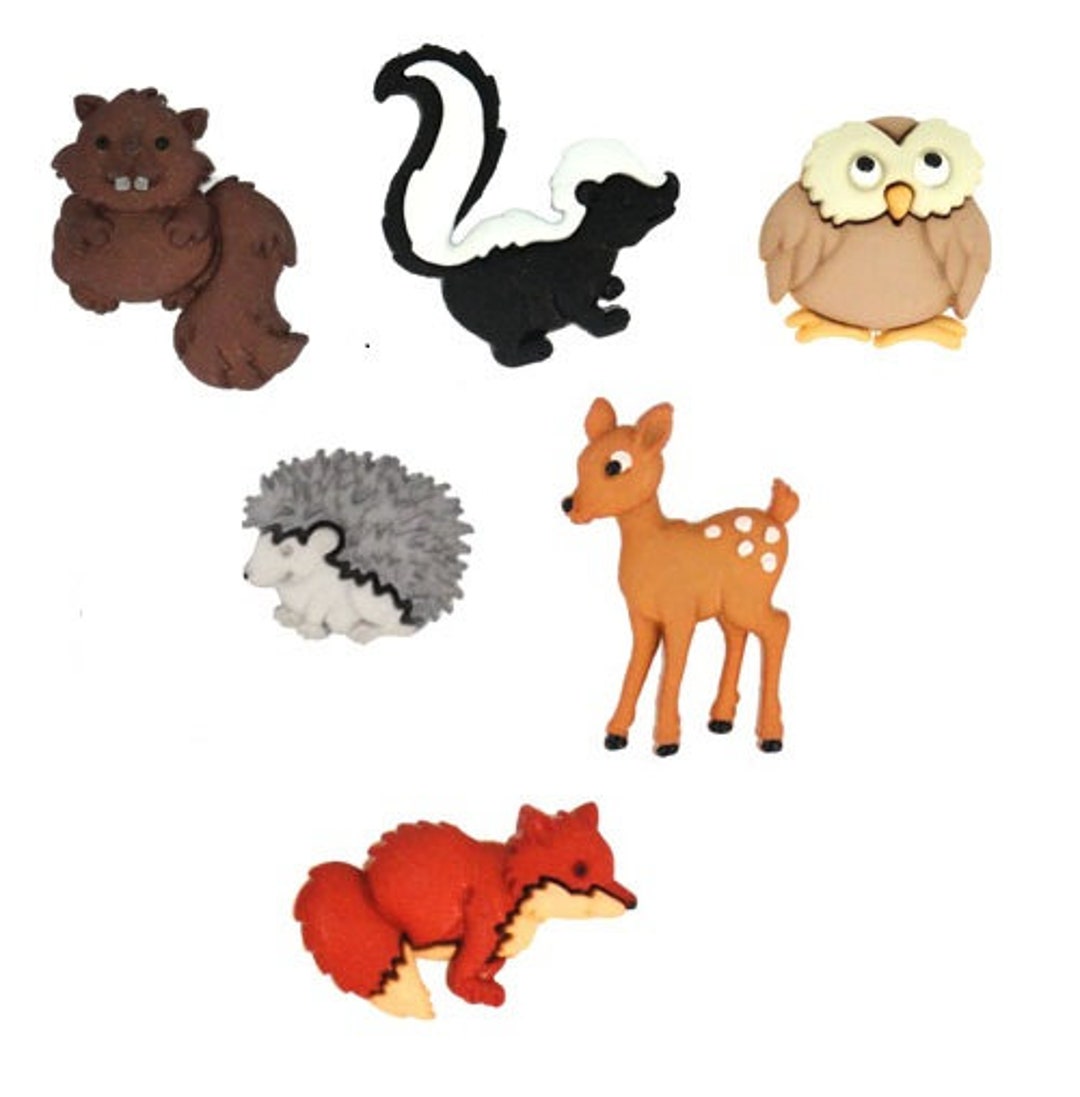 Woodland Animal Button Pack for Crafting and Sewing Projects ,dress It ...