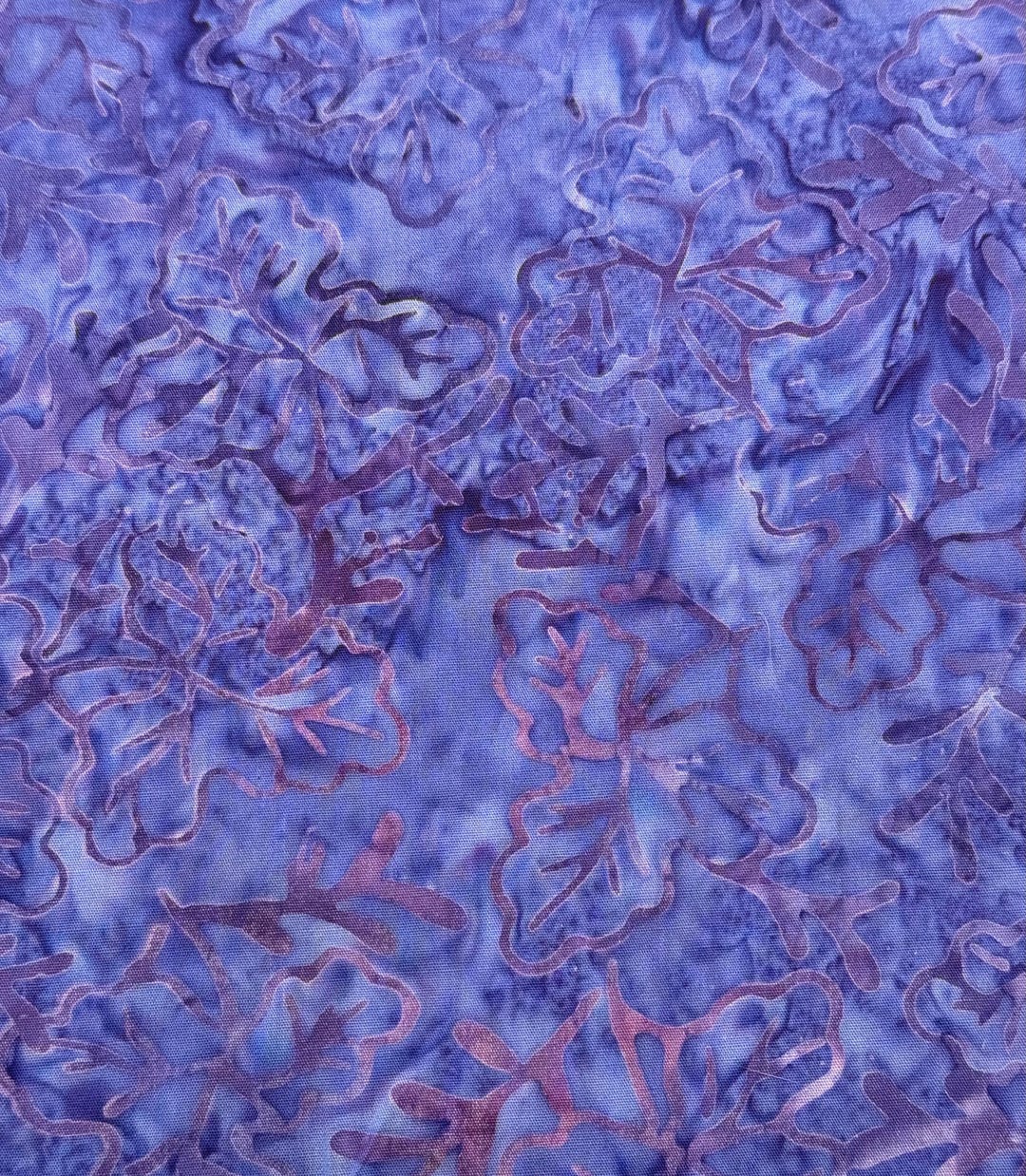 Purple Batik Cotton Fabric by the HALF YARD ,hyacinth Floral Tonal ...