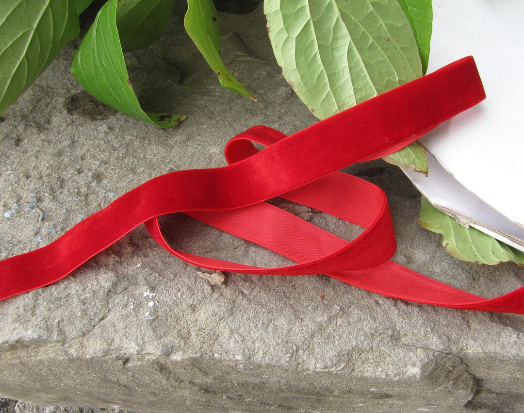 Christmas Red Velvet Trim- 1" , by the Yard - Etsy