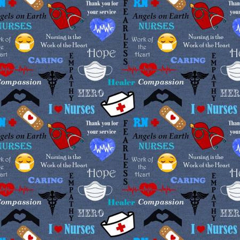 Nurse Fabric - Etsy