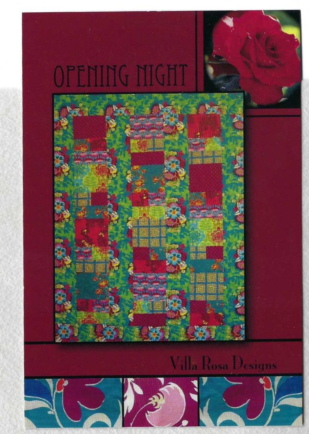 Opening Night Quilt Pattern,villa Rosa Designs, Lap Quilt Pattern - Etsy