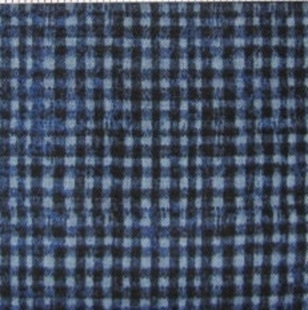 Midnight Blue Gingham, Classic Check Navy Over Dyed ,windham Fabric by ...