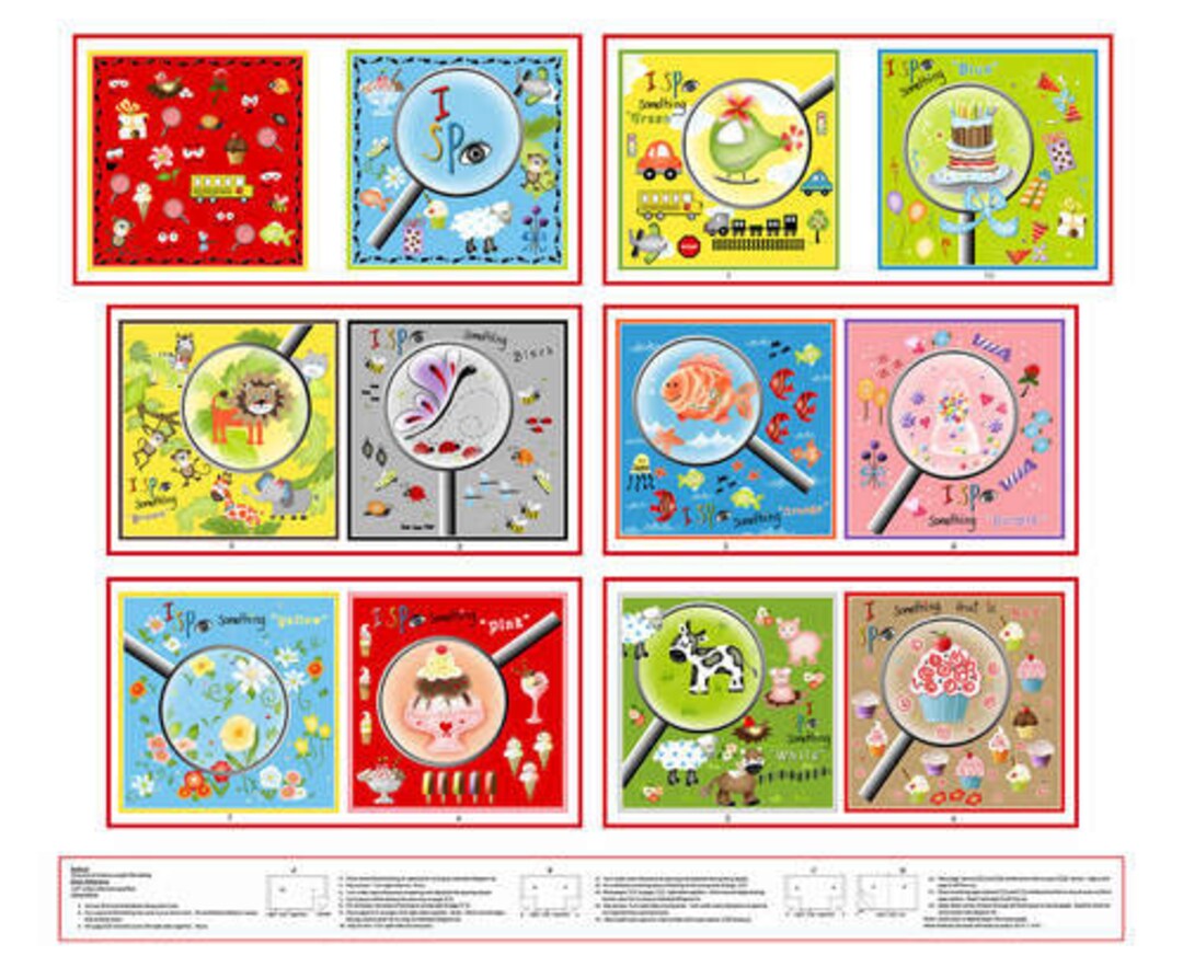 Cloth Book Panel for Children Fun Book Panel-i Spy Book Panel , Henry ...