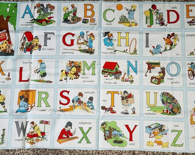 My ABC Book Cotton Panel Fabric Denise Zimmerman, Sewing Quilting ...