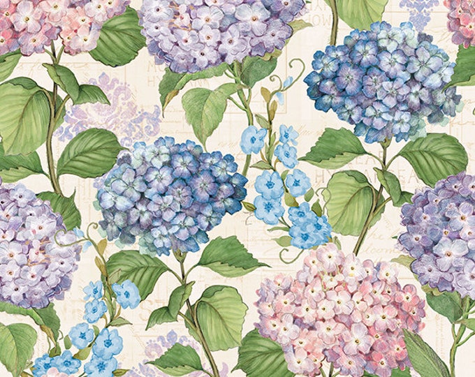 Hydrangea Mist Quilt Fabric ,large Floral, Wilmington Prints, Cotton by ...
