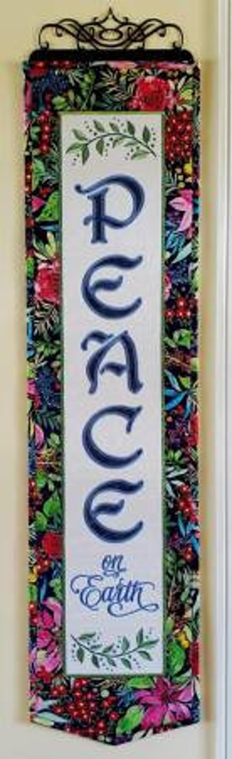 PEACE Wall Hanging Machine Embroidery Design, Janine Babich Designs ...