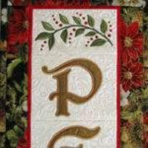 PEACE Wall Hanging Machine Embroidery Design, Janine Babich Designs ...