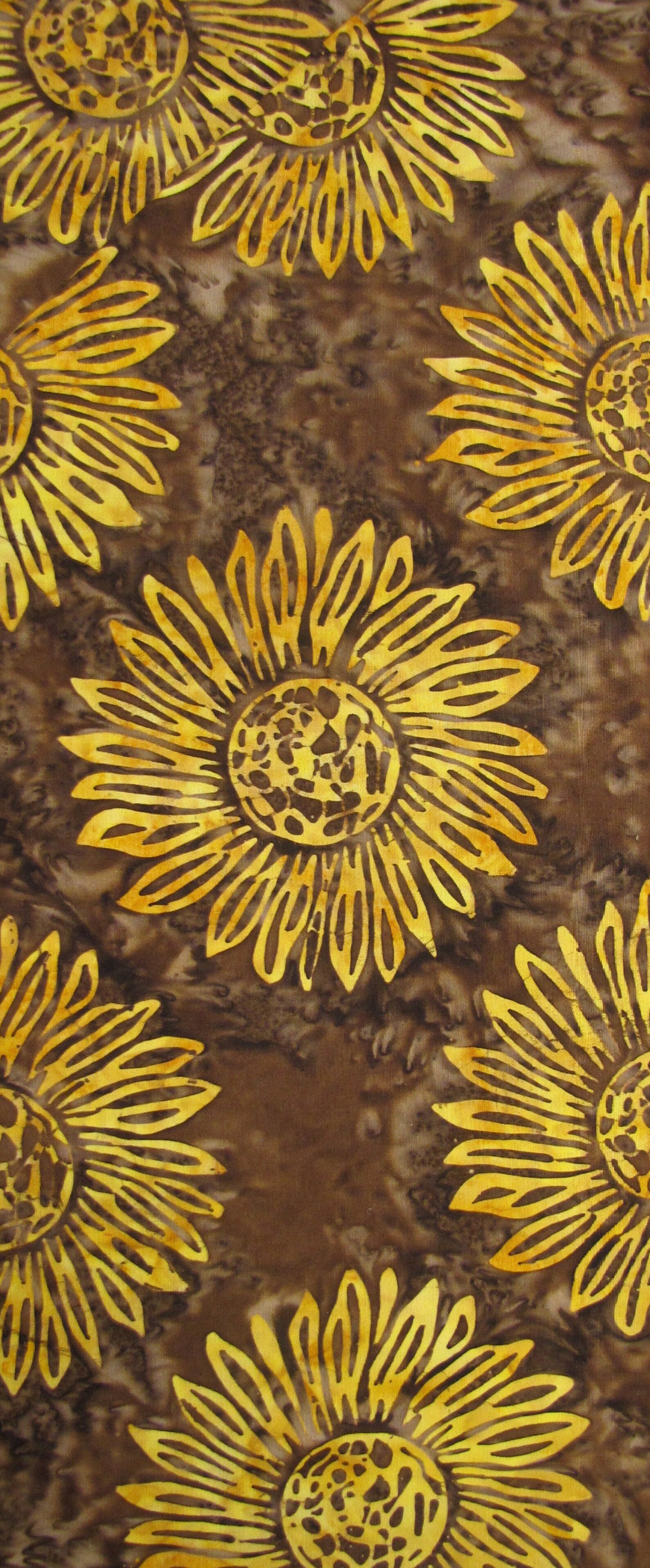 Brown Sunflower Cotton Batik Batavian Batiks 22057 by the - Etsy UK