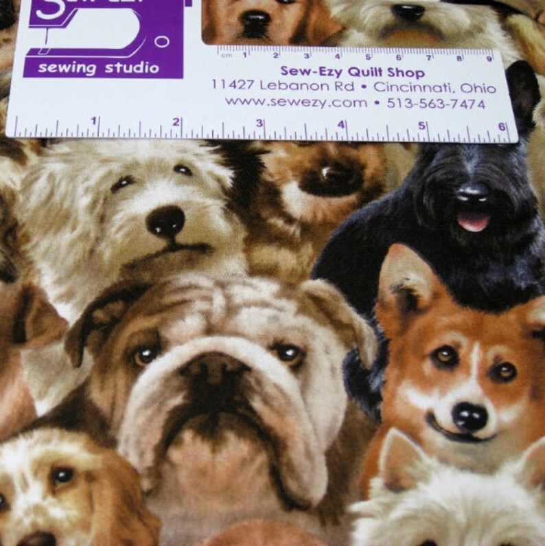 Dog Cotton Fabric, Petpourri Print, Quilting Sewing, Half Yard - Etsy